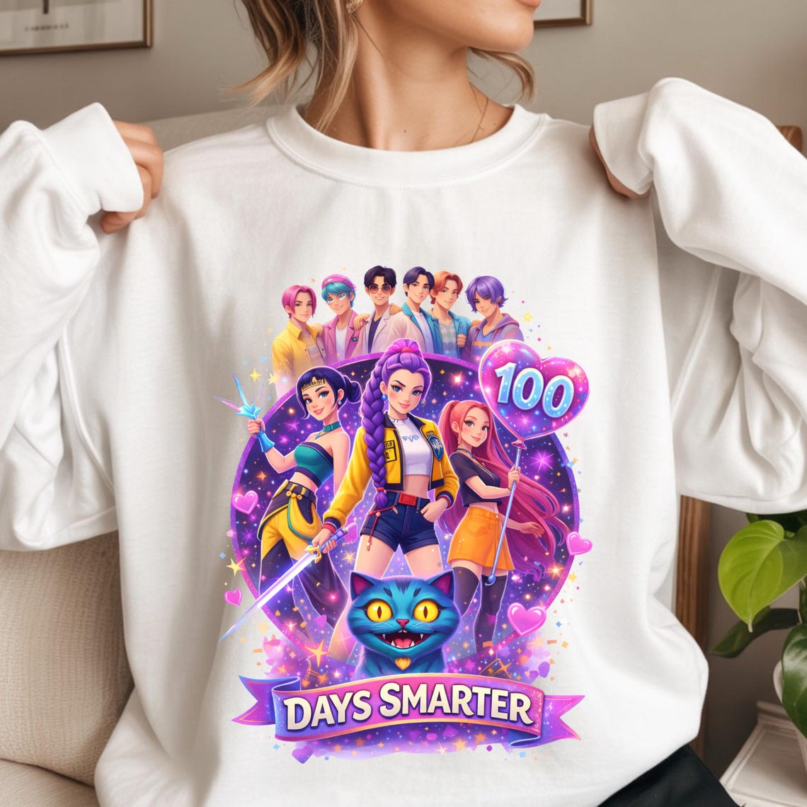 100 Days Smarter K-pop Png, 100 Days of School Png, 100 Days Demon Hunters Png, Saja Boys Girls ...