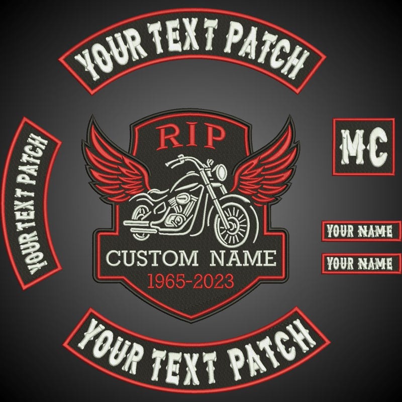 Biker Memorial Patch - Etsy