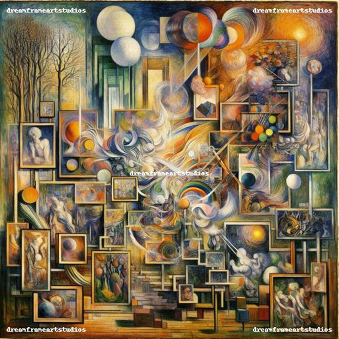Oil Painting Style Surreal Artwork – Chaos, Symbolic Wall Art (dreamy ...