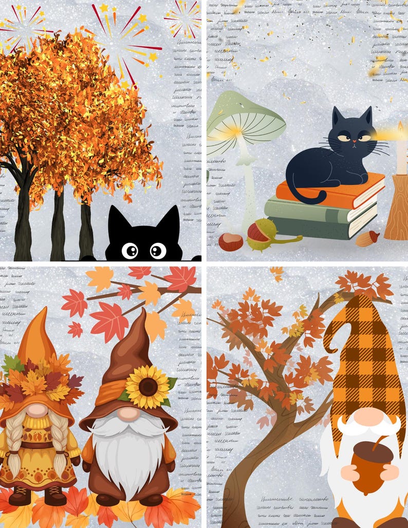 Animals Printable Pages | Fall Animal Art Bundle | Cozy Woodland ...