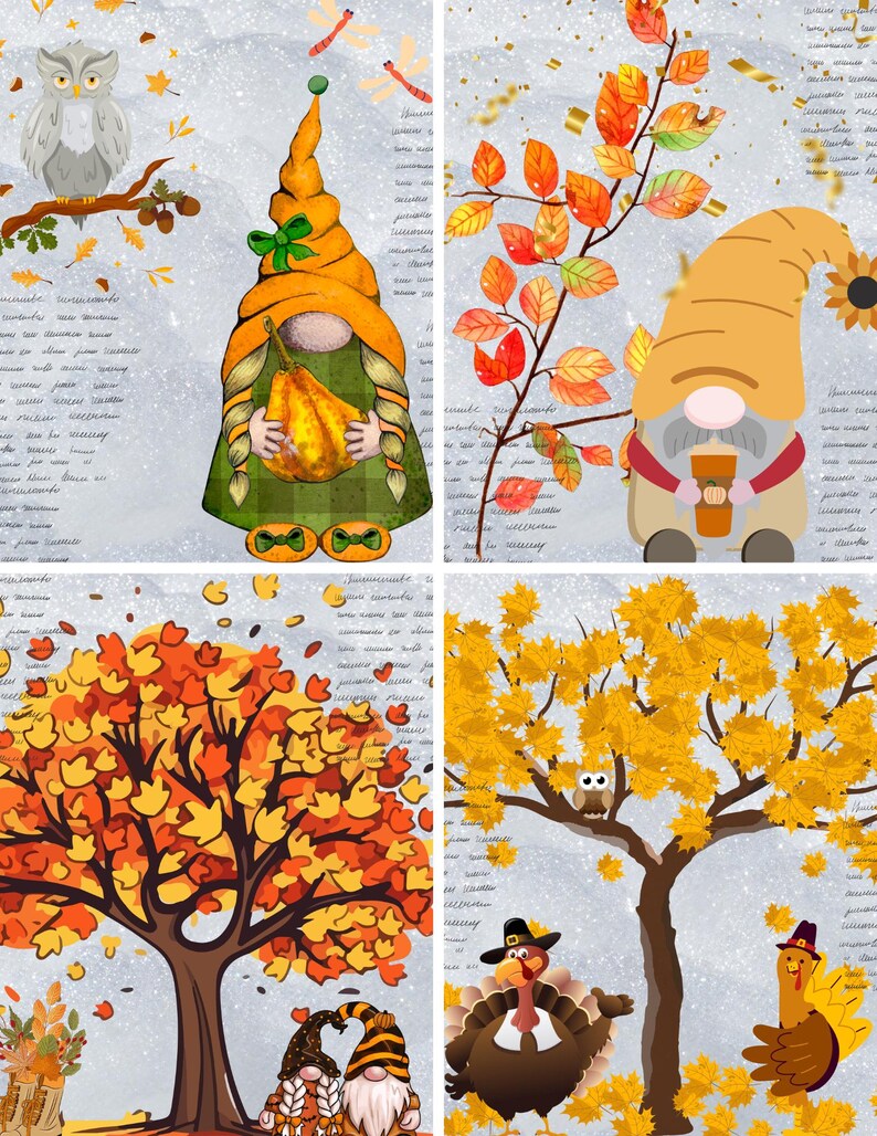 Animals Printable Pages | Fall Animal Art Bundle | Cozy Woodland ...