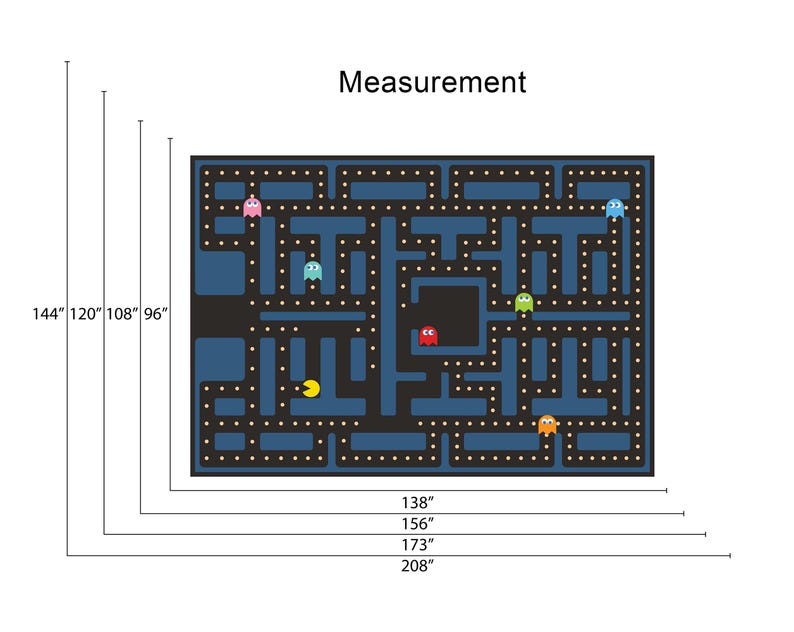 Pacman Ghosts Wallpaper Retro Arcade Wall Decal Retro Game Wall Sticker ...