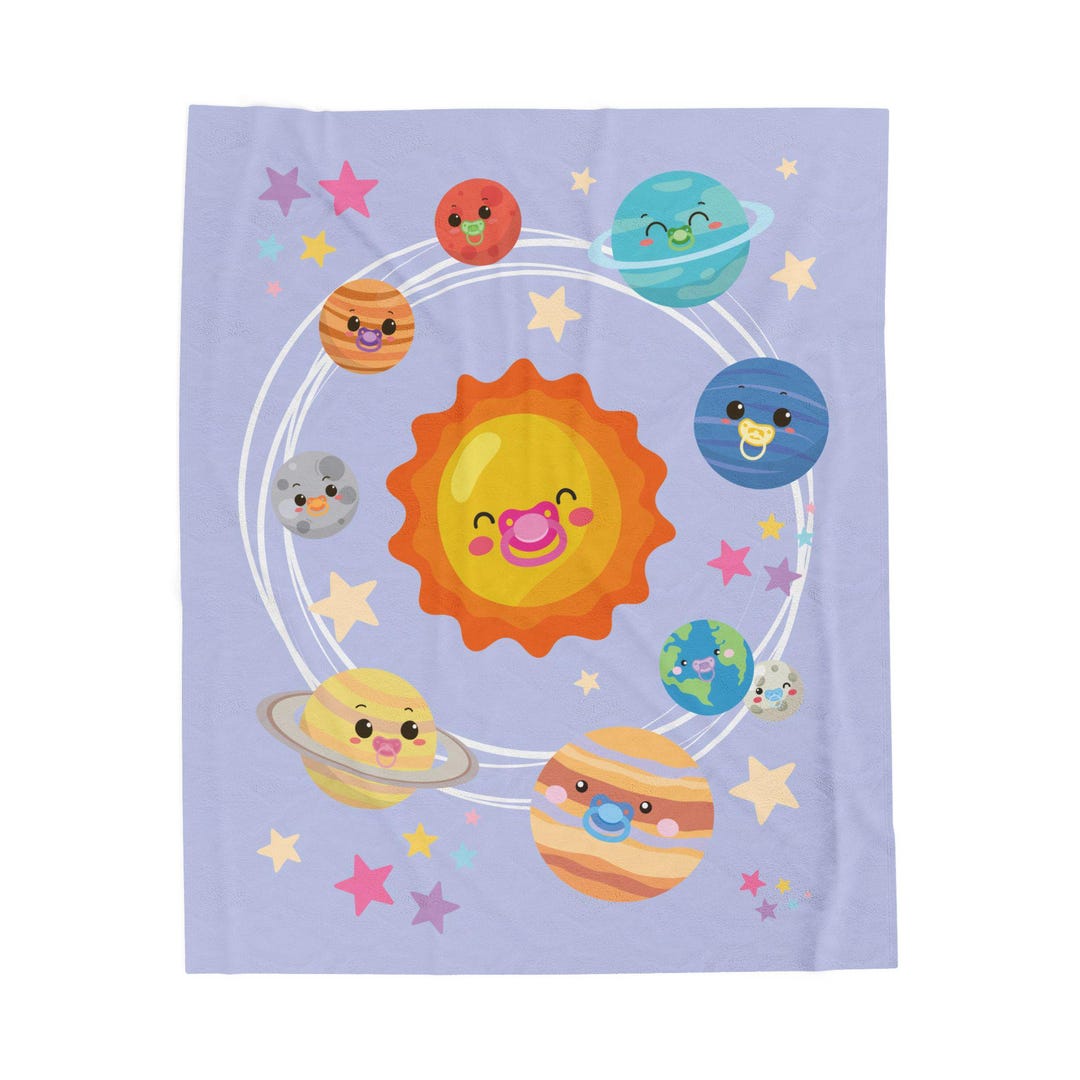 Baby Solar System Plush Blanket – Whimsical Space Nursery Decor - Etsy