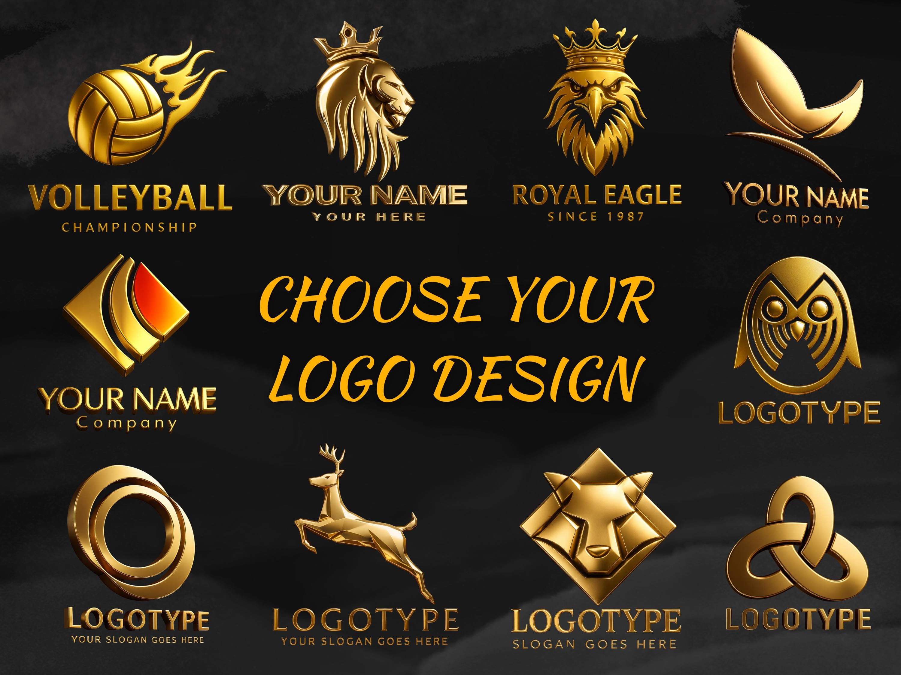 20 Elegant Gold Logo Designs: Business Branding, Name & Color ...
