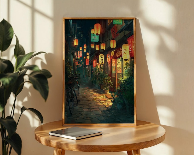 Tokyo Street Scene Poster: Japan Cityscape Art Print - Etsy