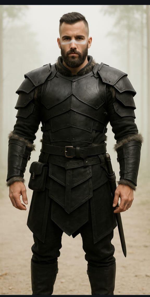 Handmade Black Leather Armor Set: Medieval Renaissance Cosplay - Etsy