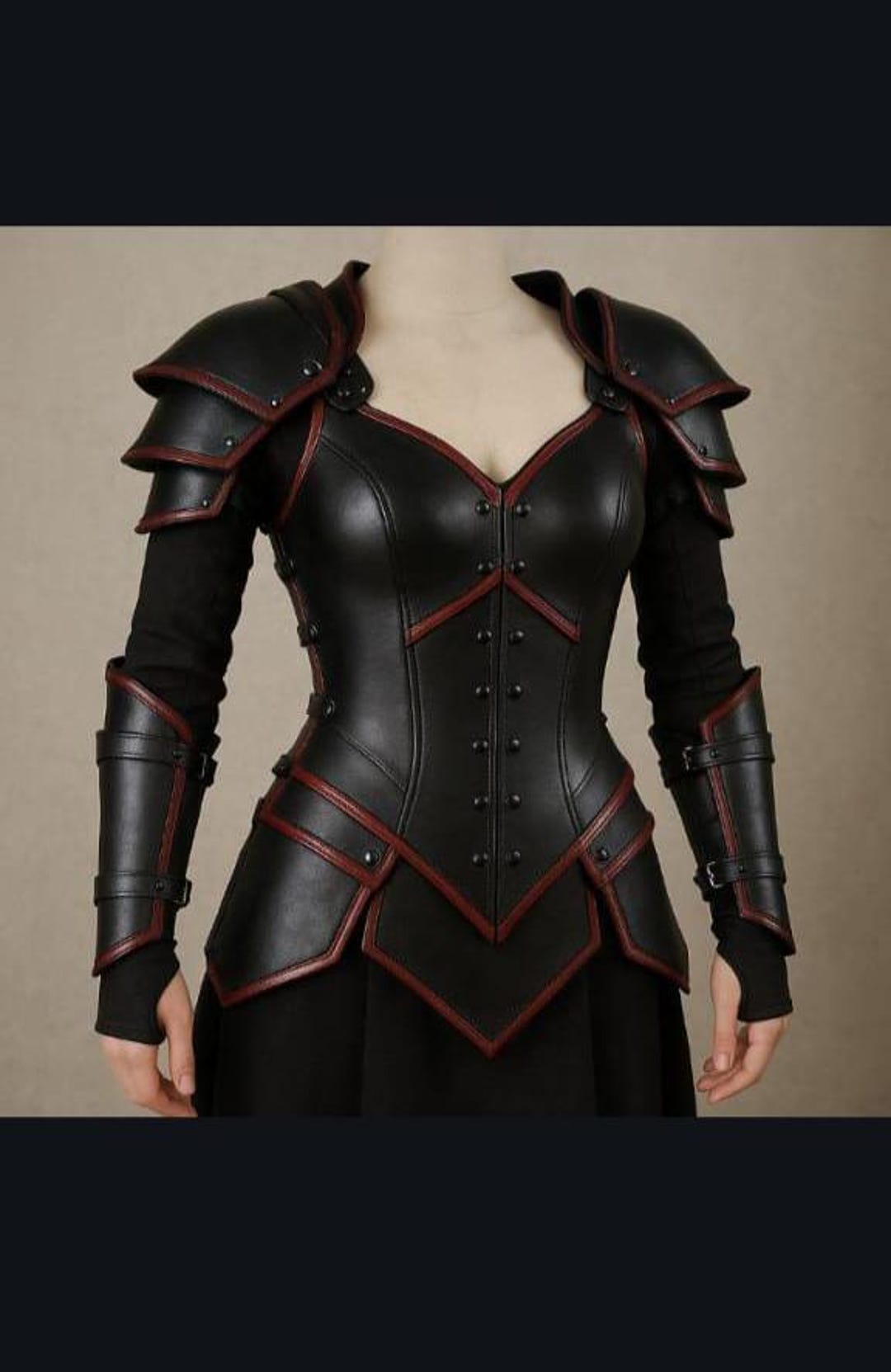 Handmade Women’s Leather Armor – Custom Fantasy Cosplay Armor Set ...