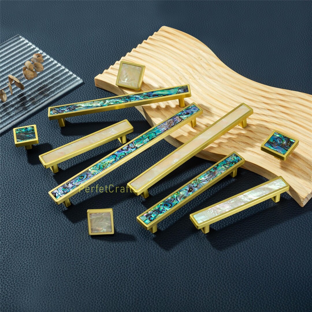 Sea Shell Drawer Pulls: Solid Brass Cabinet Knobs Handles,square ...