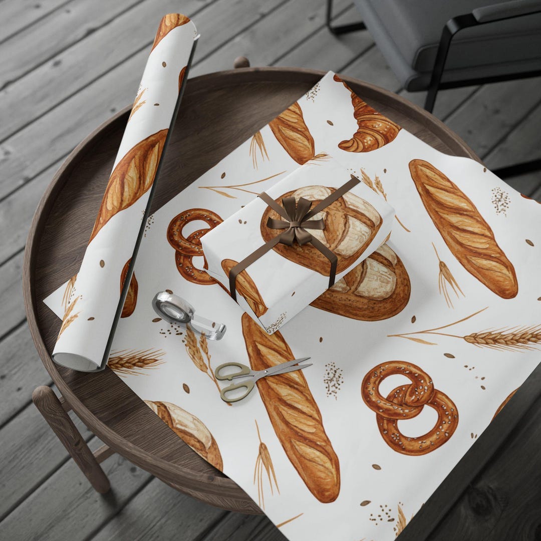 Bakery Themed Gift Wrapping Paper | Artisan Food Packaging - Etsy