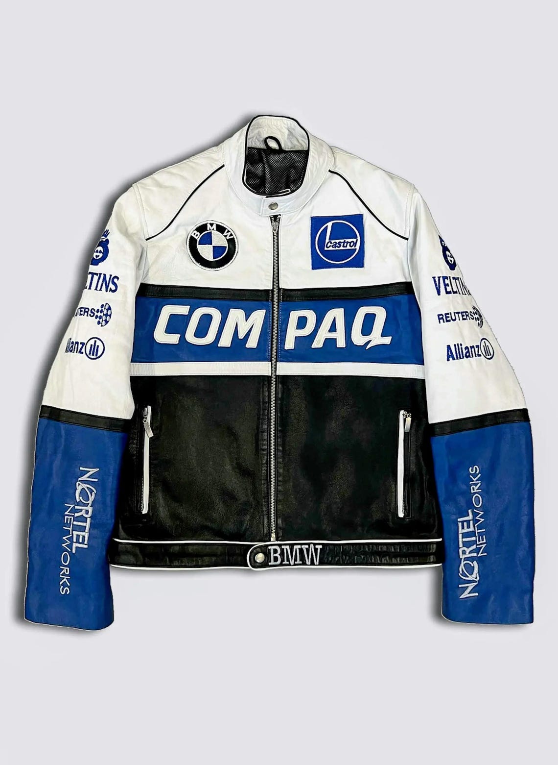 BMW Racing Leather Biker Jacket: Cowhide Motogp Design - Etsy