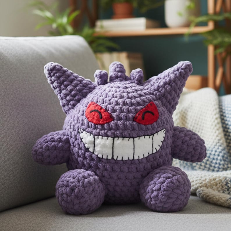 Cuddly Gengar Crochet Pattern: Pokemon Amigurumi (PDF File) - Etsy
