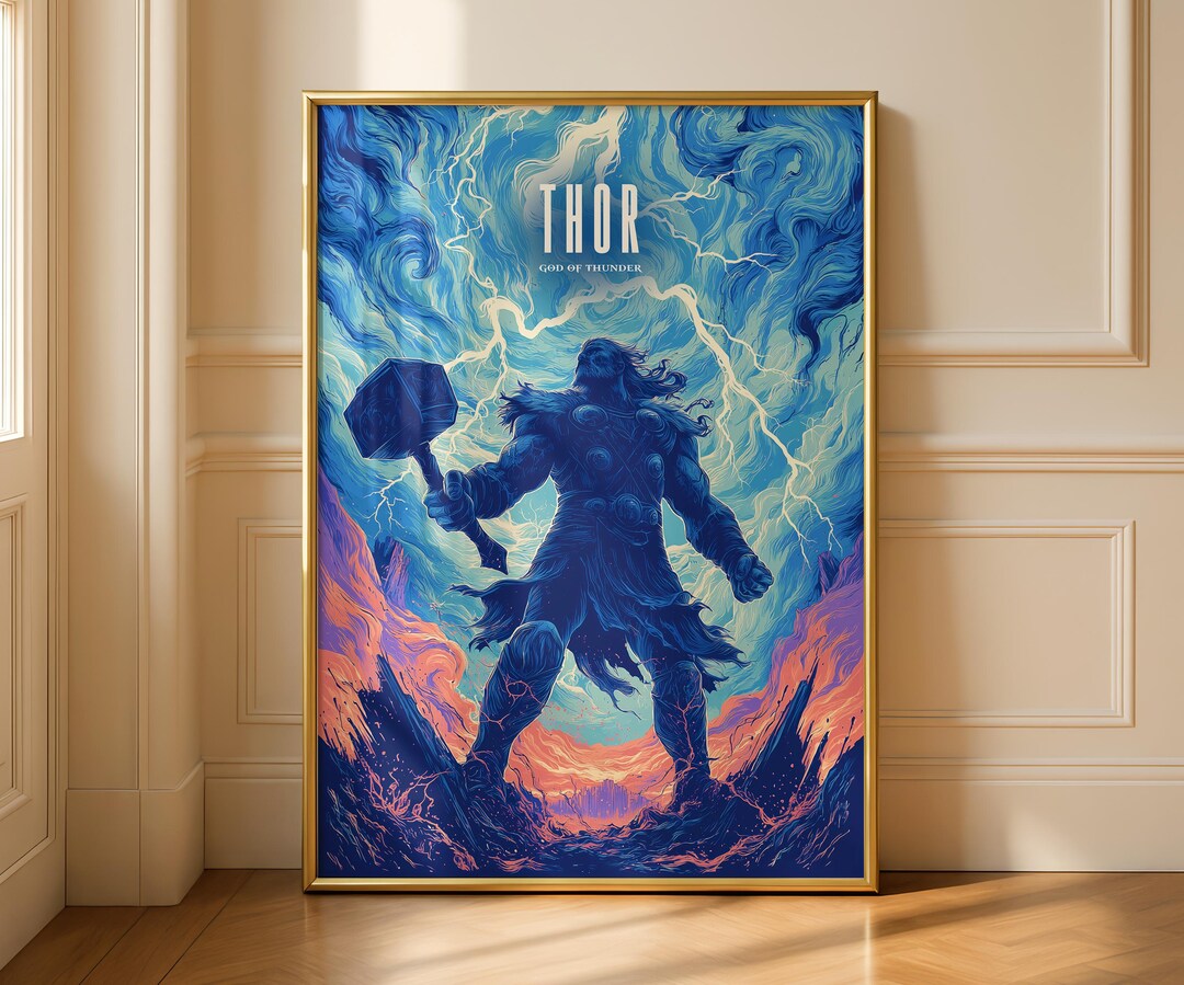 Thor Poster | Viking Art | Norse Mythology Wall Art - Etsy