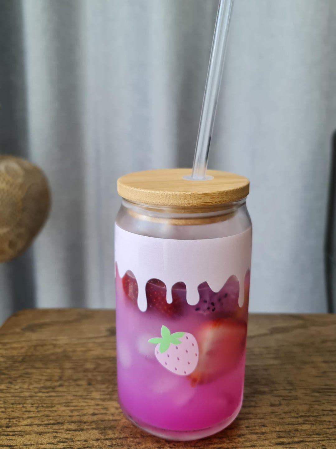 Sipper Glass - Cute and Sweet Dessert Design, 16oz, Perfect for ...