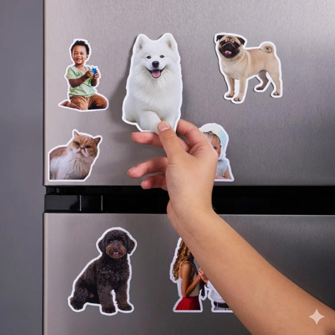 Custom Shaped Fridge Magnet Photo Prints | Turn Your Pet Family and ...