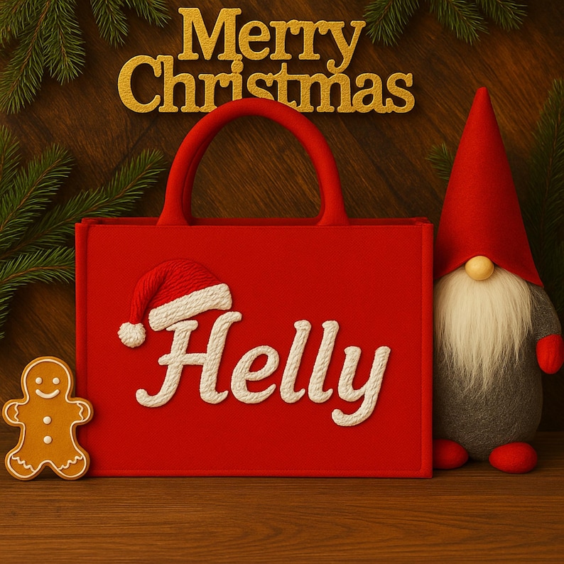 Personalized Christmas Bags, Custom Embroidered Christmas Gift Bags ...