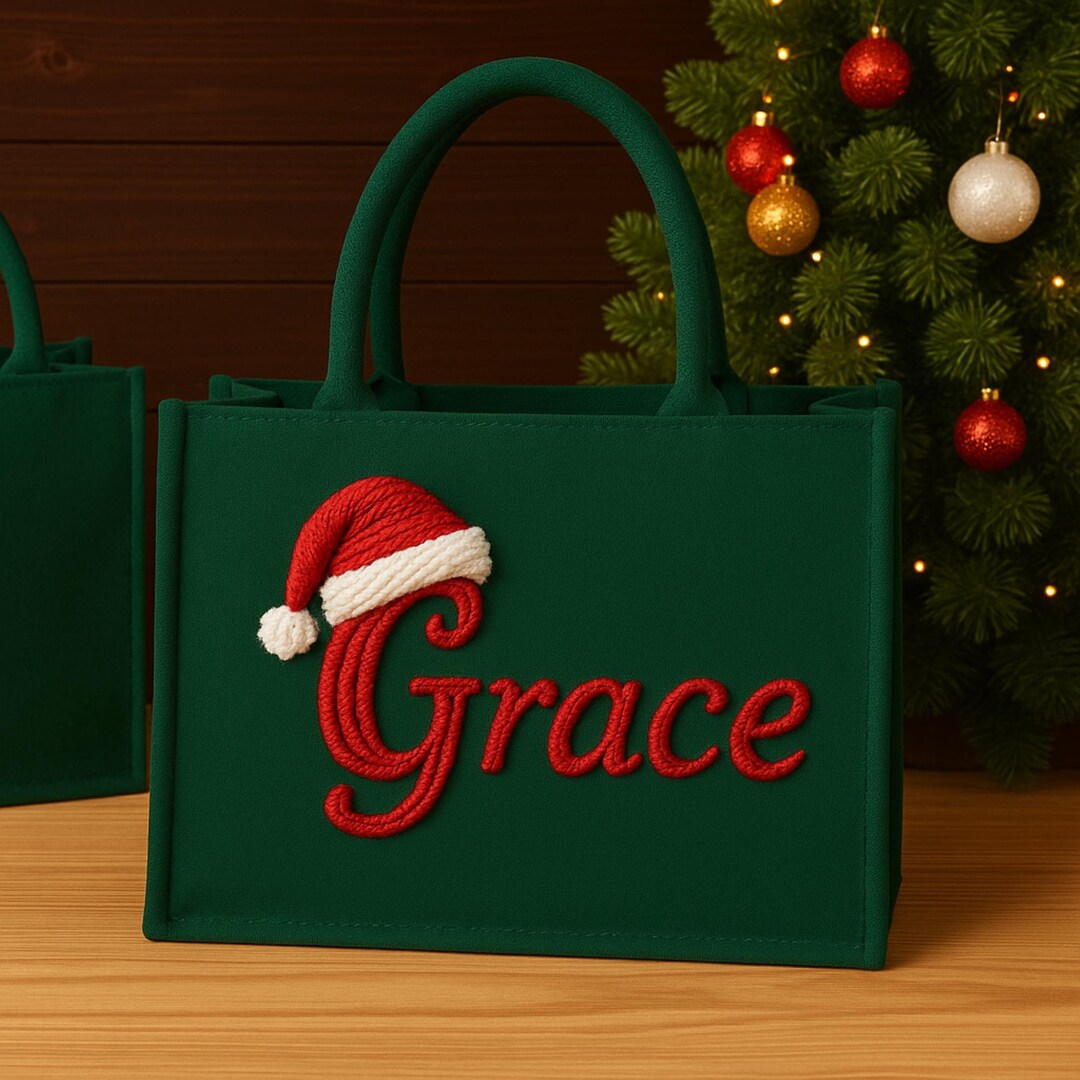 Personalized Christmas Bags, Custom Embroidered Christmas Gift Bags ...