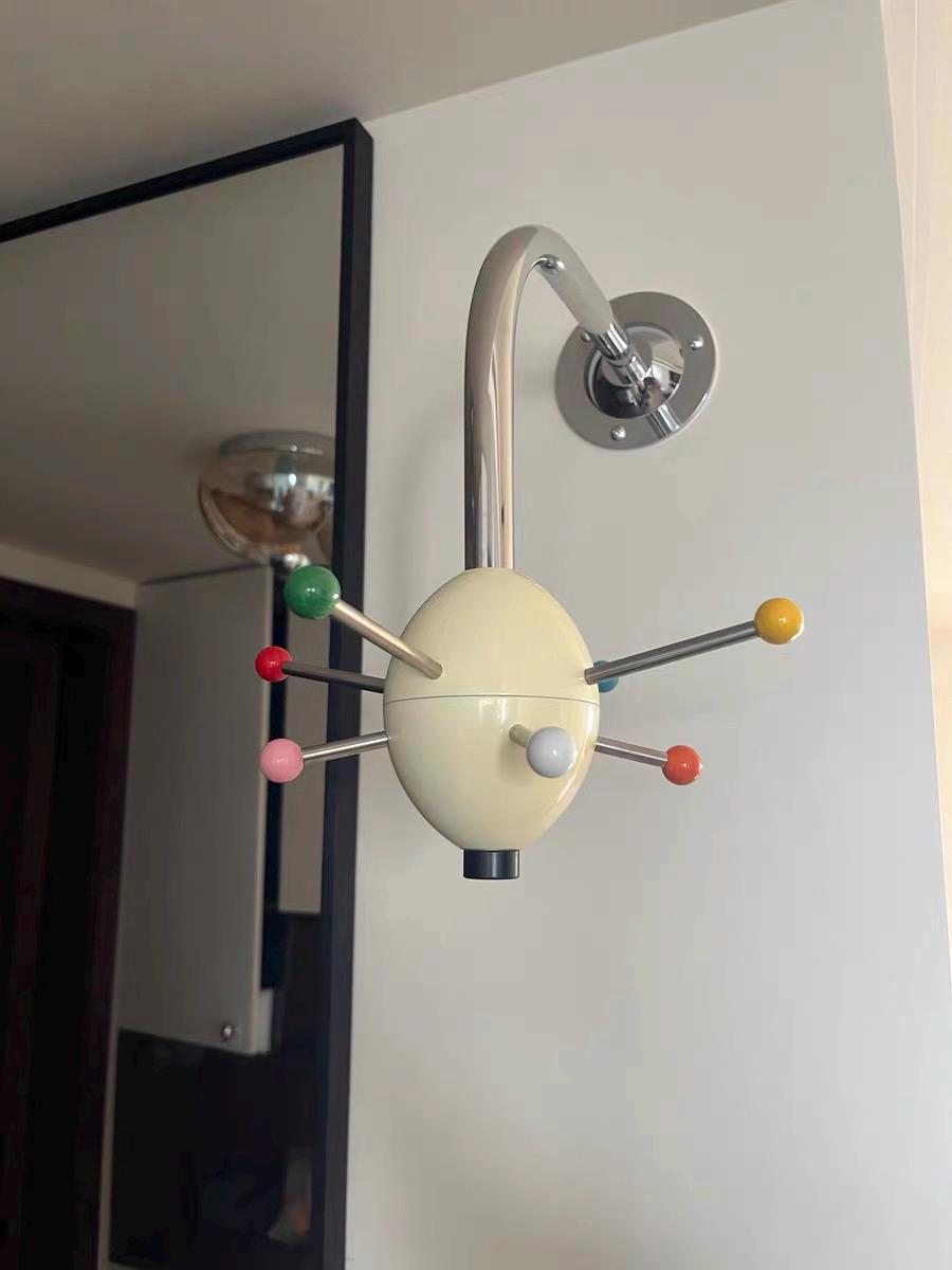 Mid Century Modern Entryway Organizer Wall Hook, Atomic Starburst Coat ...