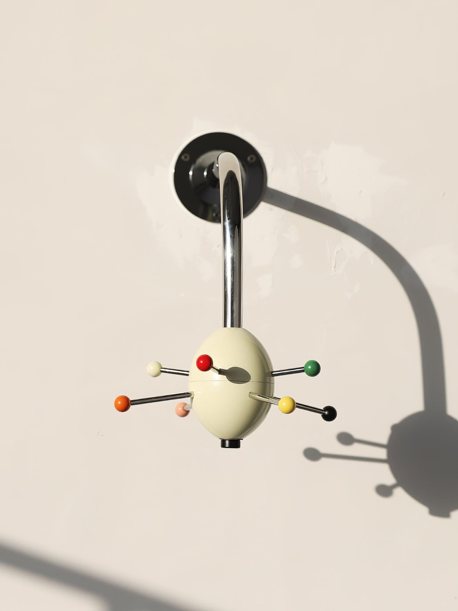 Mid Century Modern Entryway Organizer Wall Hook, Atomic Starburst Coat ...