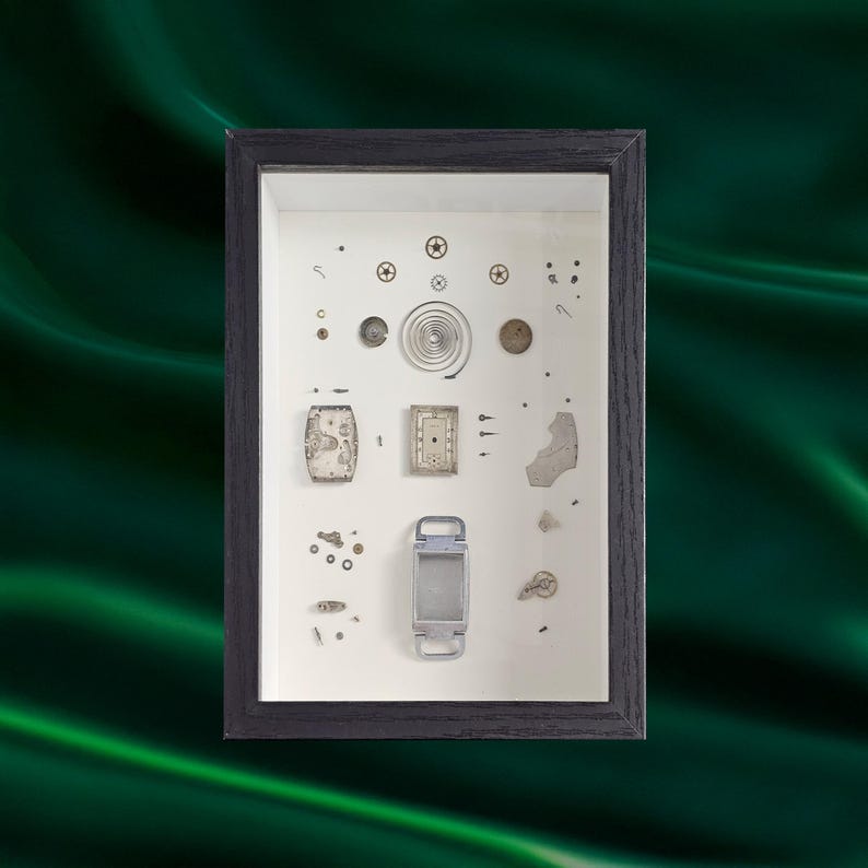 Framed Watch Movement Art – Mechanical Watch Parts, Horology Wall Decor ...