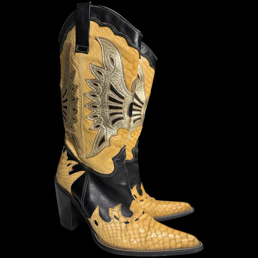 Vintage Y2k Cowboy Cowgirl Boots Like El Dantes - Etsy Australia