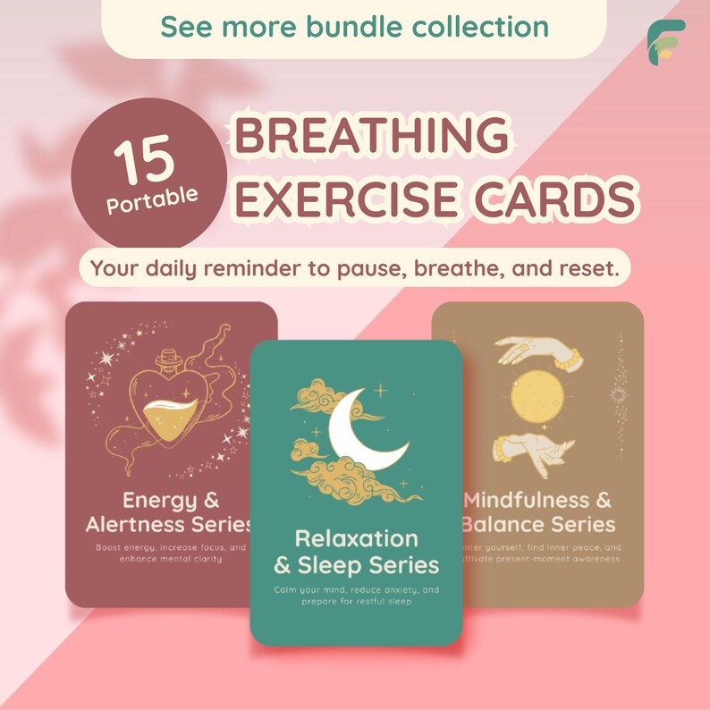 Mindfulness Breathing Exercise Cards: Anxiety & Stress Relief (PDF ...