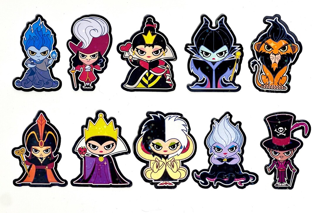 Holographic Villains Medium Magnets - Set of 10 - Etsy