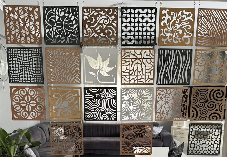 Paneles divisorios modulares de madera (mínimo 12 piezas), mamparas ...