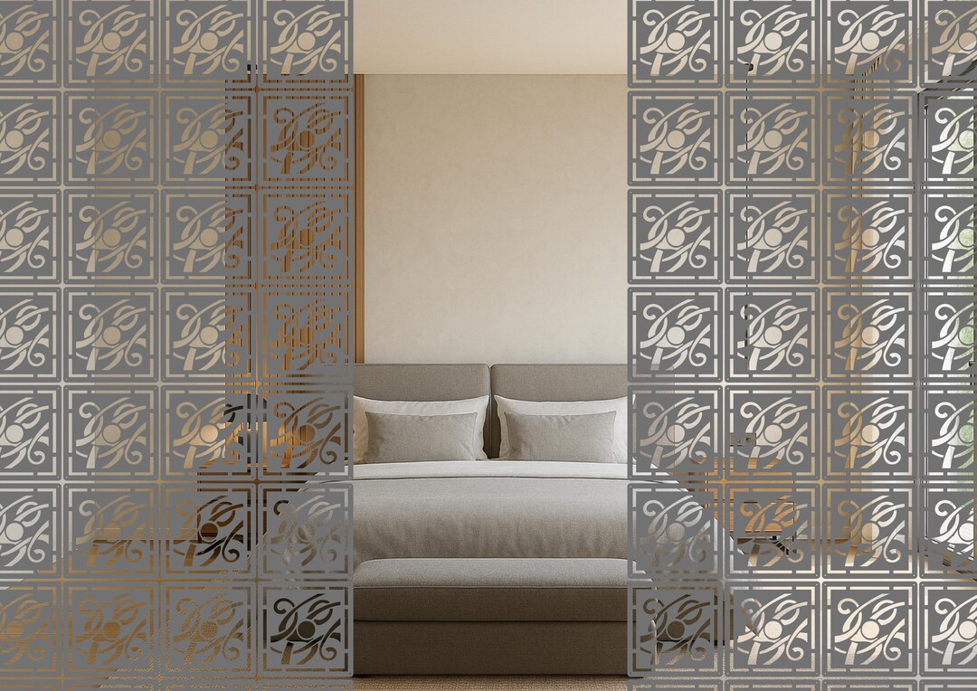 Suspended Privacy Screen | Modern Laser Cut Wooden Room Divider | Easy ...
