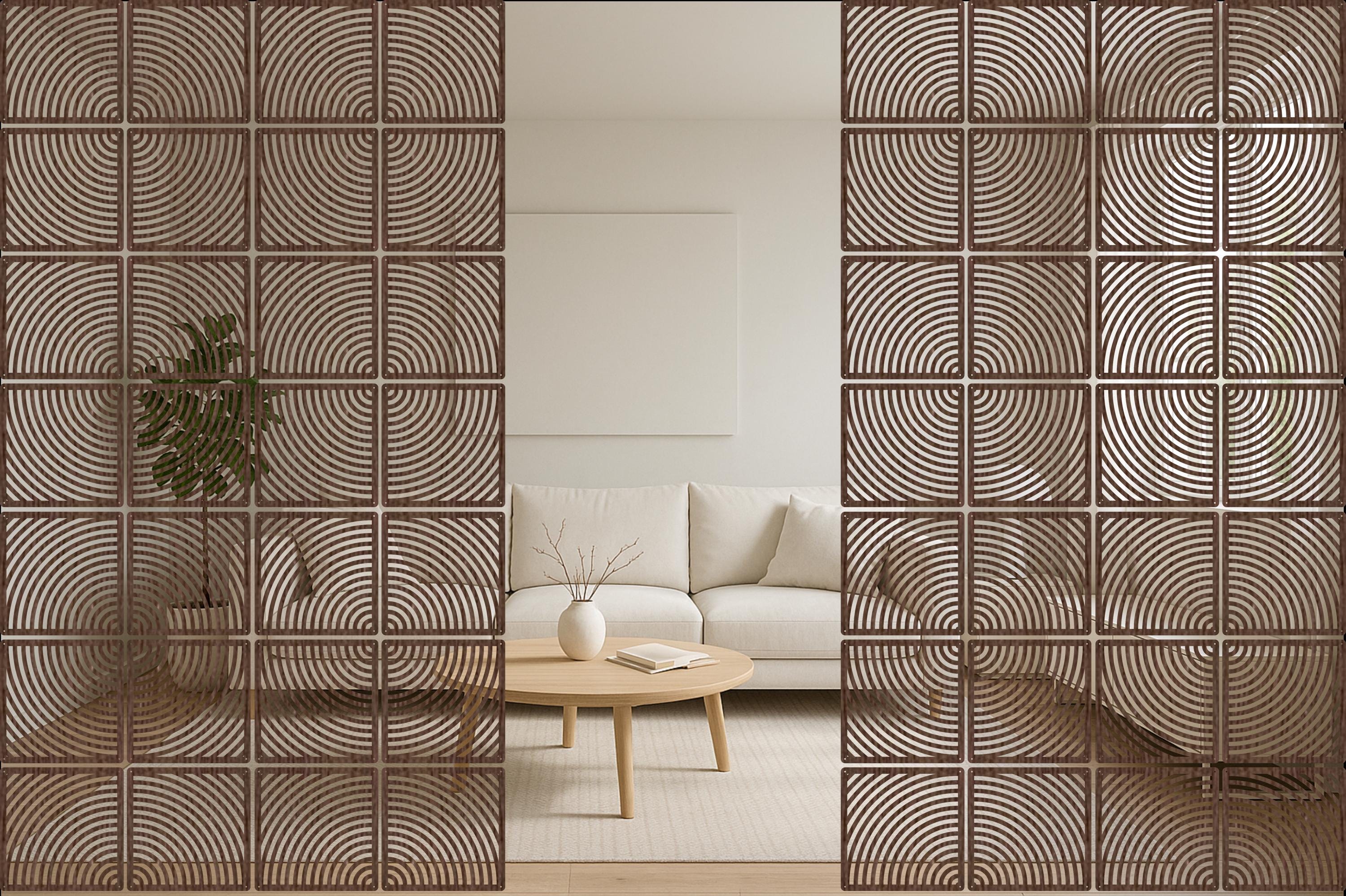 Suspended Separating Screen, Hanging Divider Panels, Modular Wooden ...