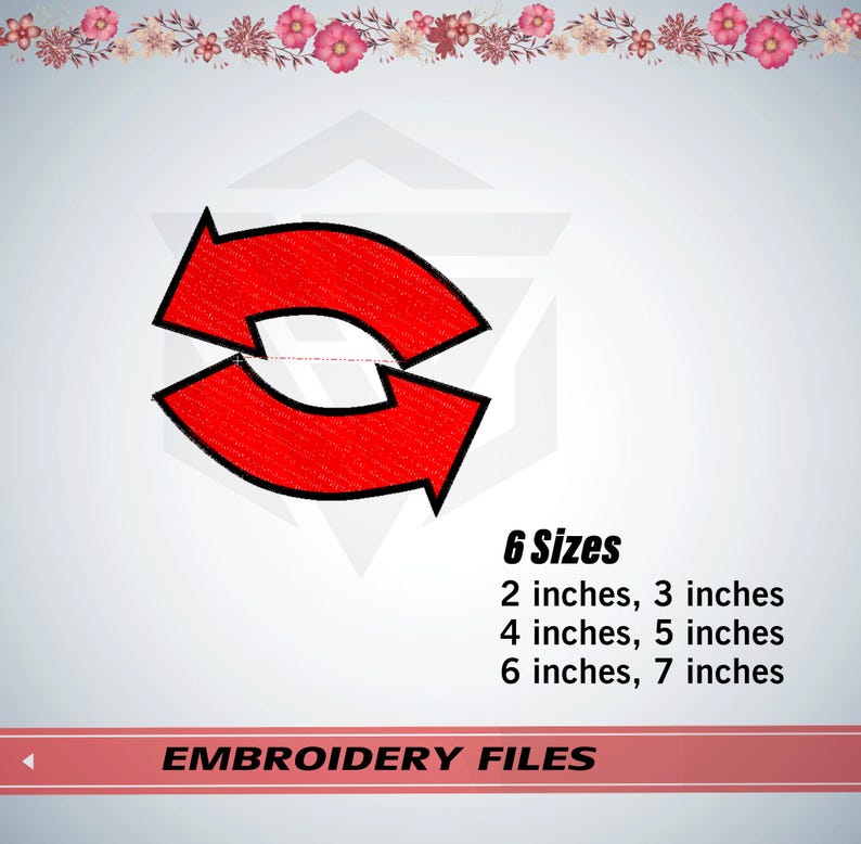 Circular Arrow Stitch File | Refresh Symbol Machine Design | Loop ...
