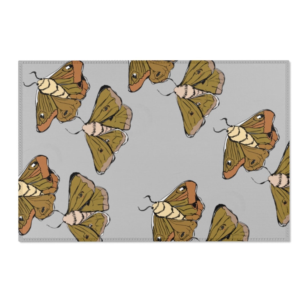 Moth Babies - Gray Area Rug - Etsy UK