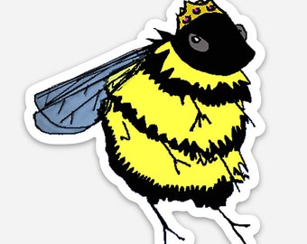 Queen Bee Vinyl Sticker - Etsy