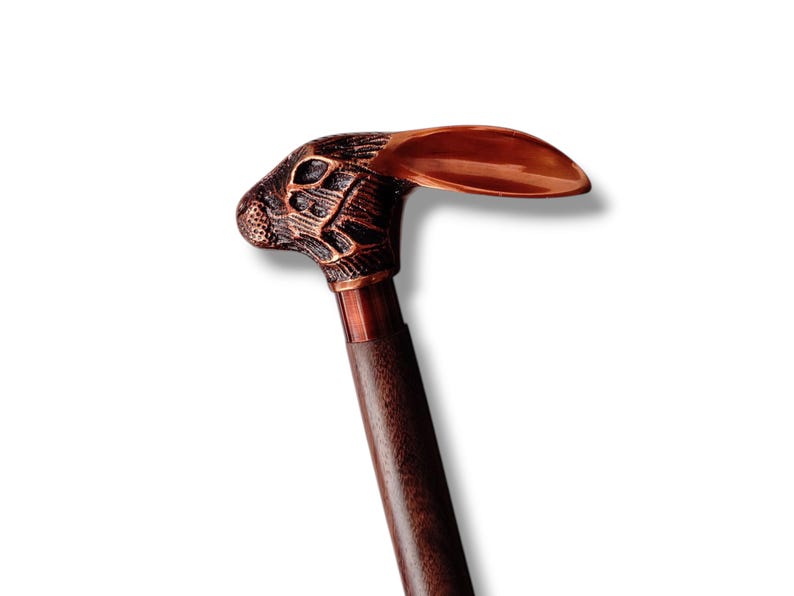 Rabbit Head Walking Cane – Victorian Wooden Walking Stick Gift - Etsy