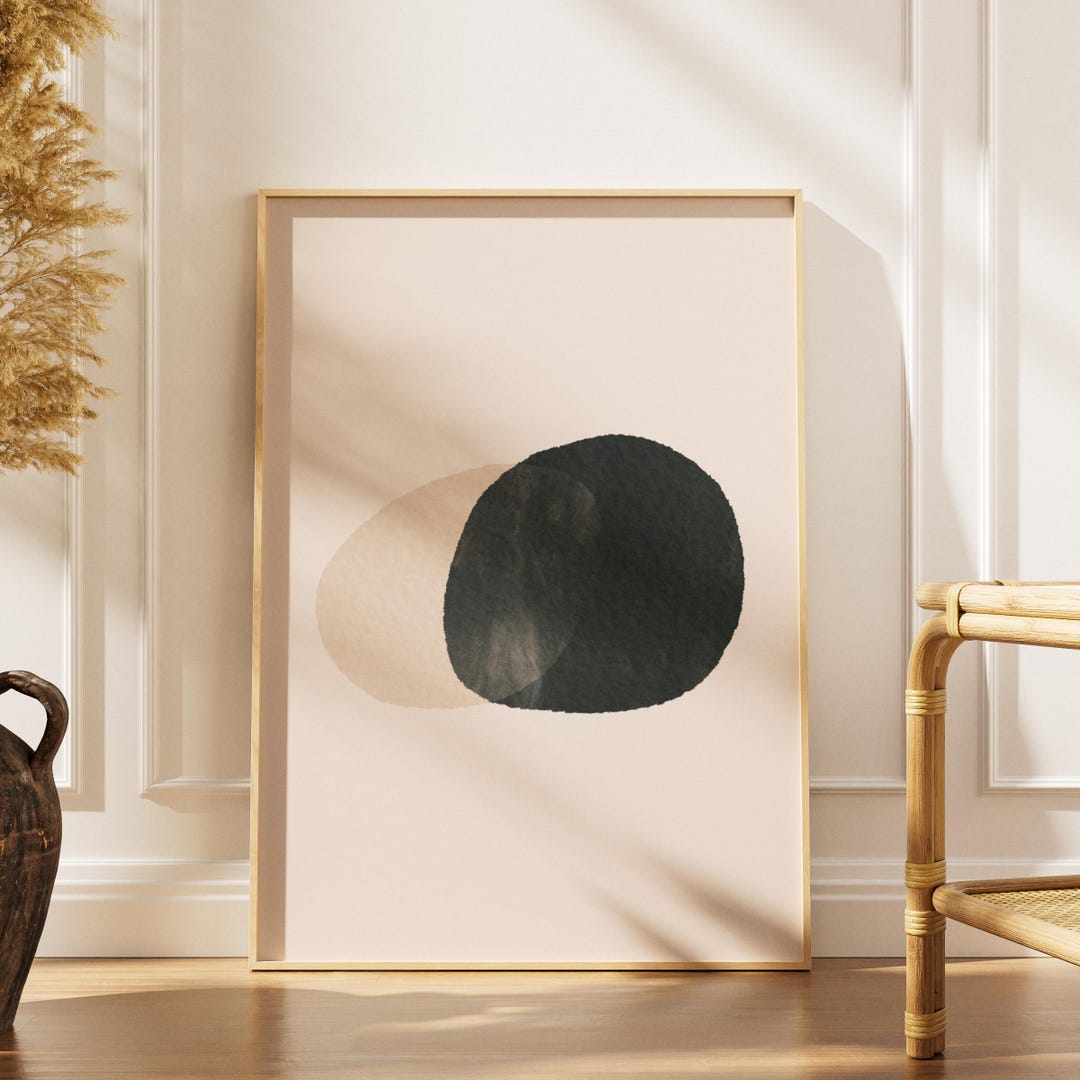 Abstract Neutral Circles Printable Wall Art - Etsy