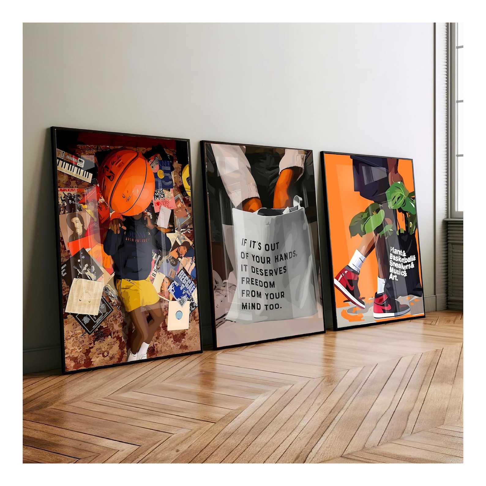 Set of 6 Black Man Wall Art, Hypebeast Culture Poster, Black Couple ...