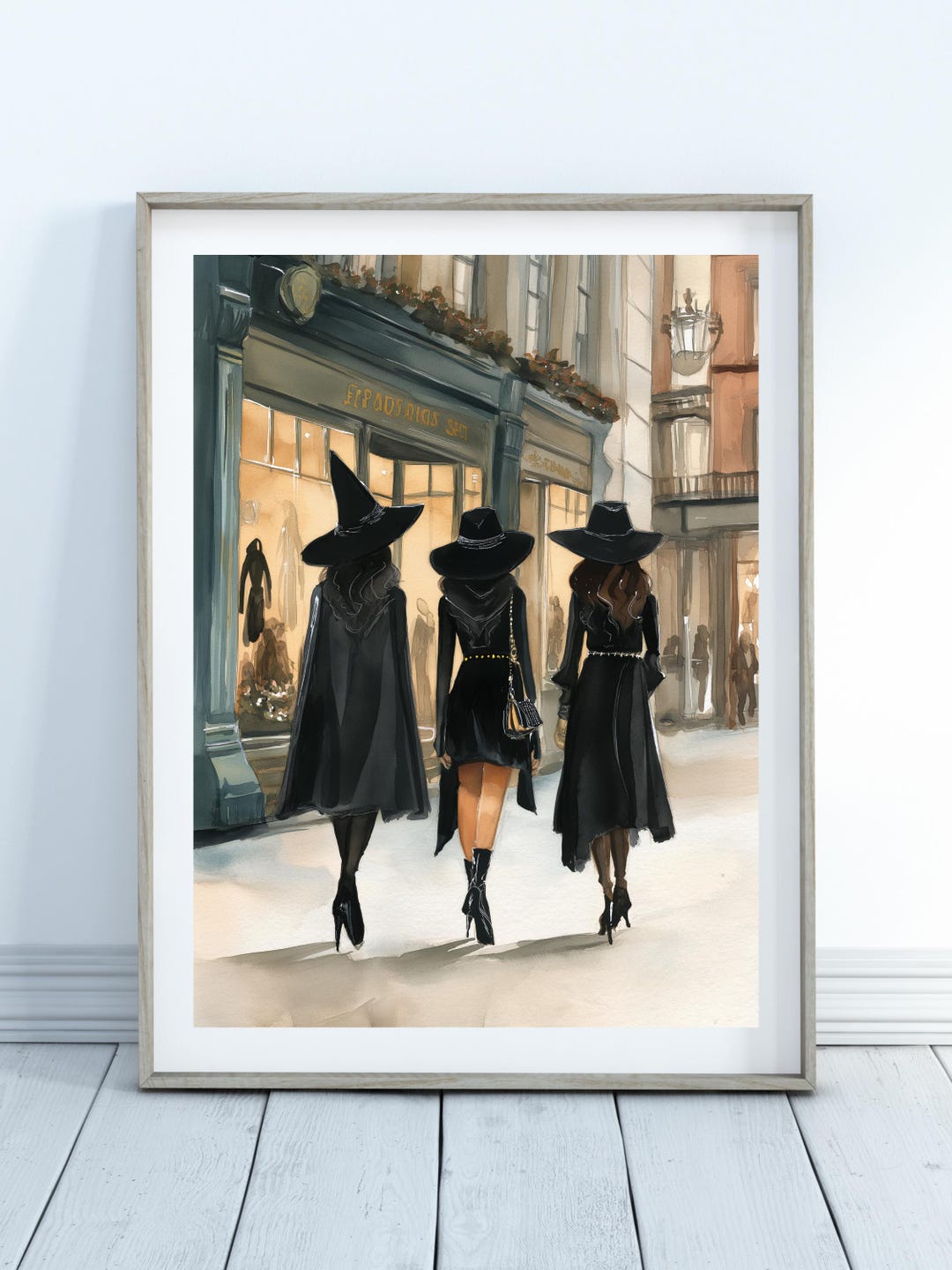 Three Chic Witches Fall Print–fall Decor, Witch Decor, Girls Room ...