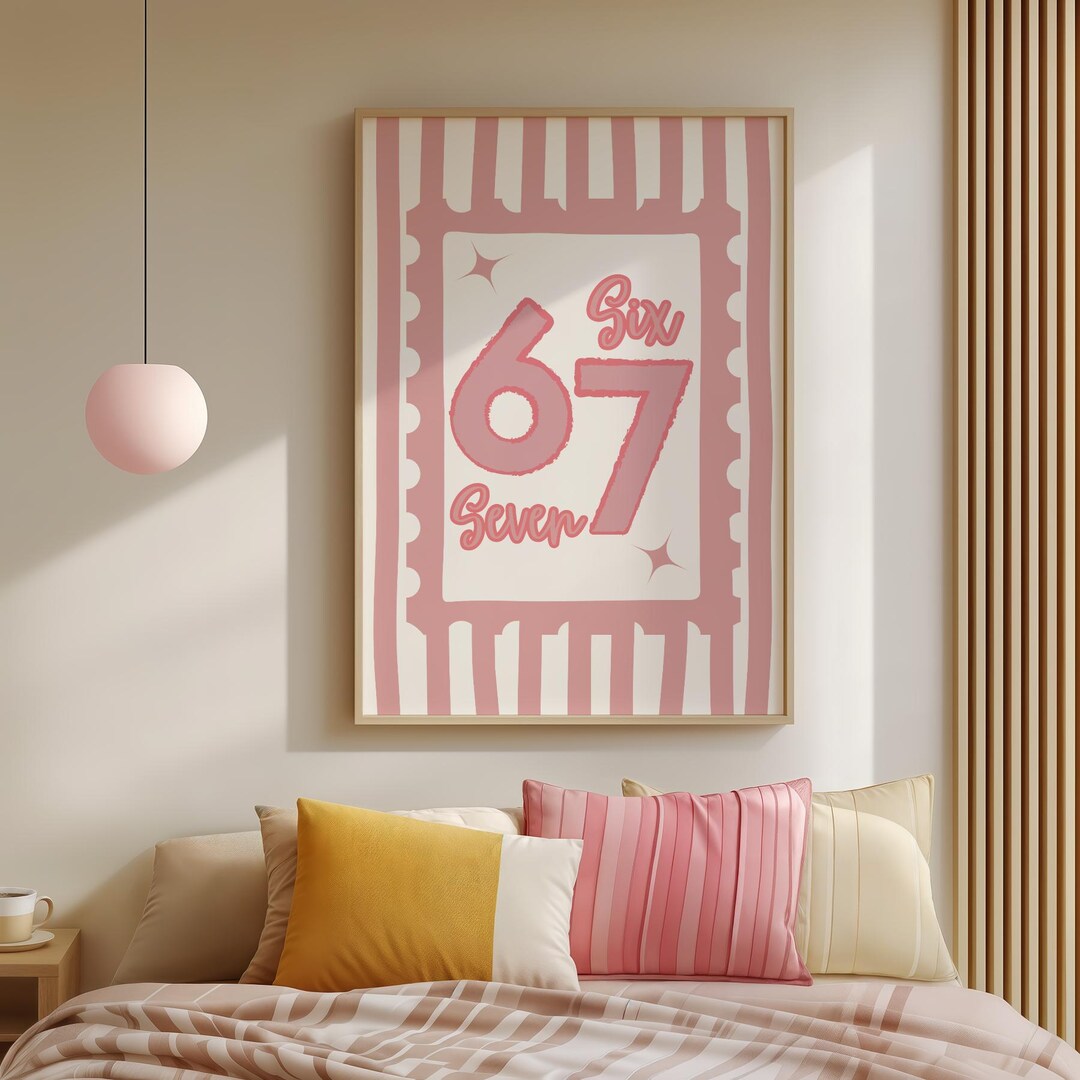 67 Slang Gen Alpha Print-gift for Girls, Kids Bedroom, Kids Room Decor ...