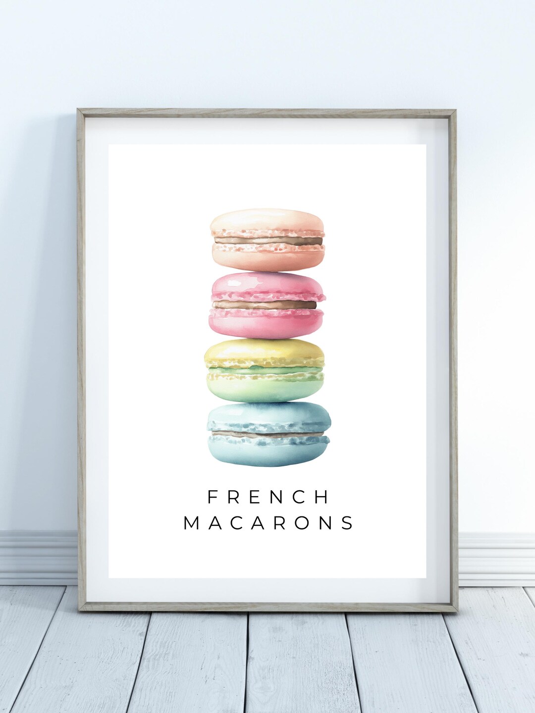Pastel Macarons Wall Decor-colourful Print, Kitchen Gift, Dessert Print ...