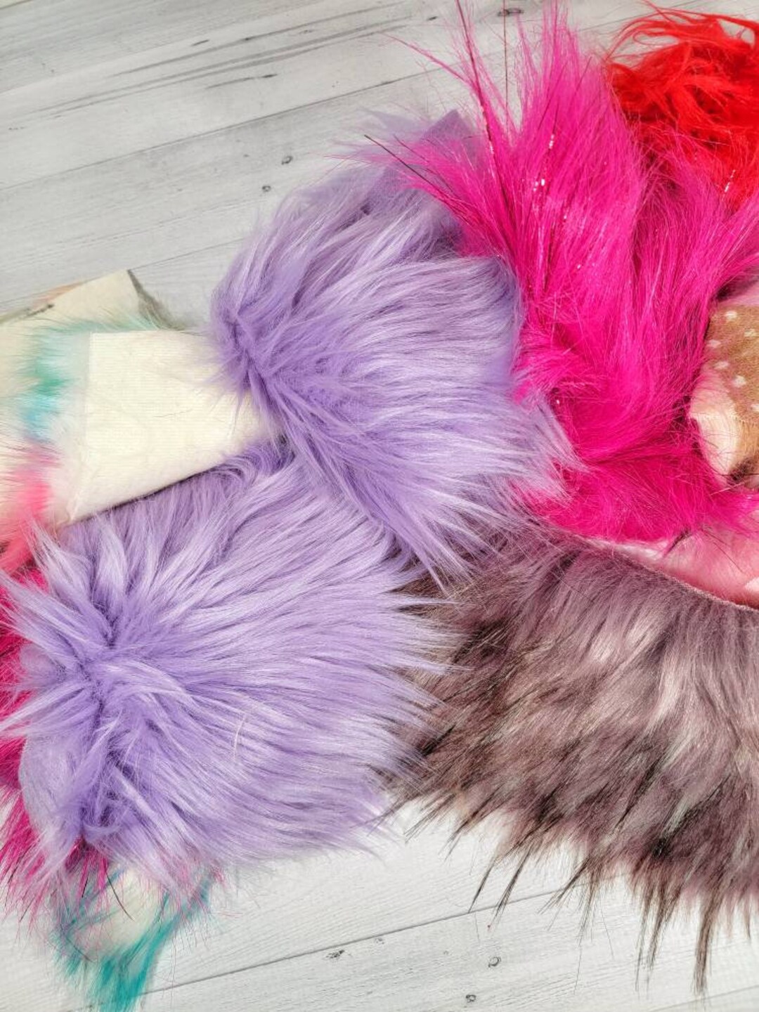 Precut FUR REMNANTS, Faux Fur, Mixed Fur, Black Tipped Fur, Faux Fur ...