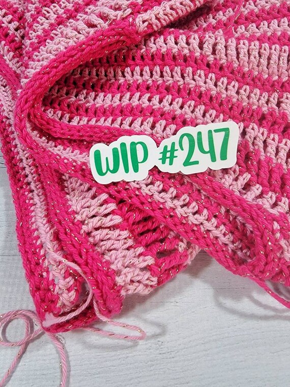 WIP Sticker Crochet Stickers Vinyl Stickers Laptop - Etsy