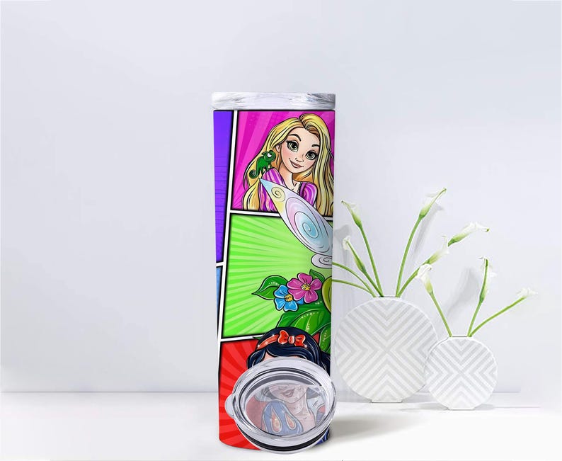 Princess Tumbler Wrap PNG: Fairytale Cartoon Design (digital Download ...