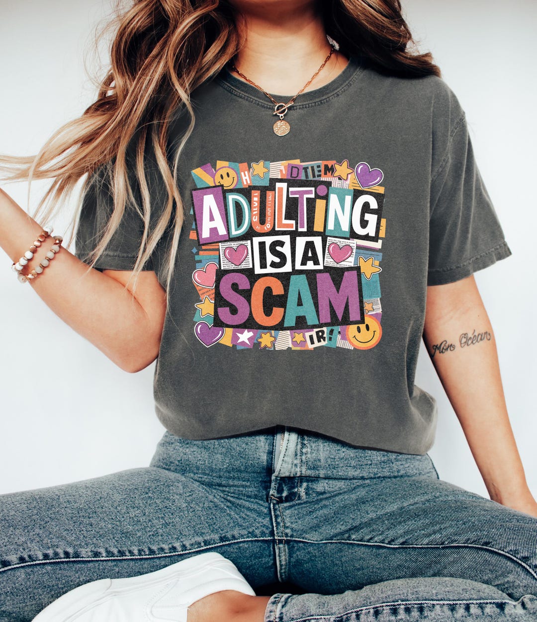Adulting is a Scam PNG, Funny Sarcastic Png, Colorful Smiley Flower - Etsy