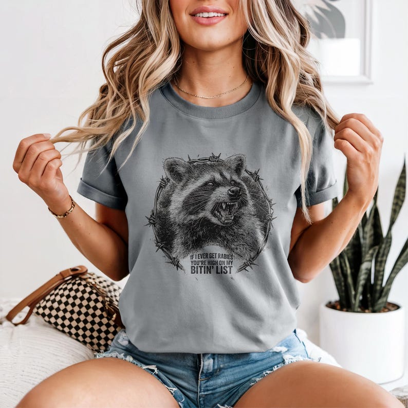 Funny Raccoon Biting List Design PNG, Sarcastic Humor (digital Download ...