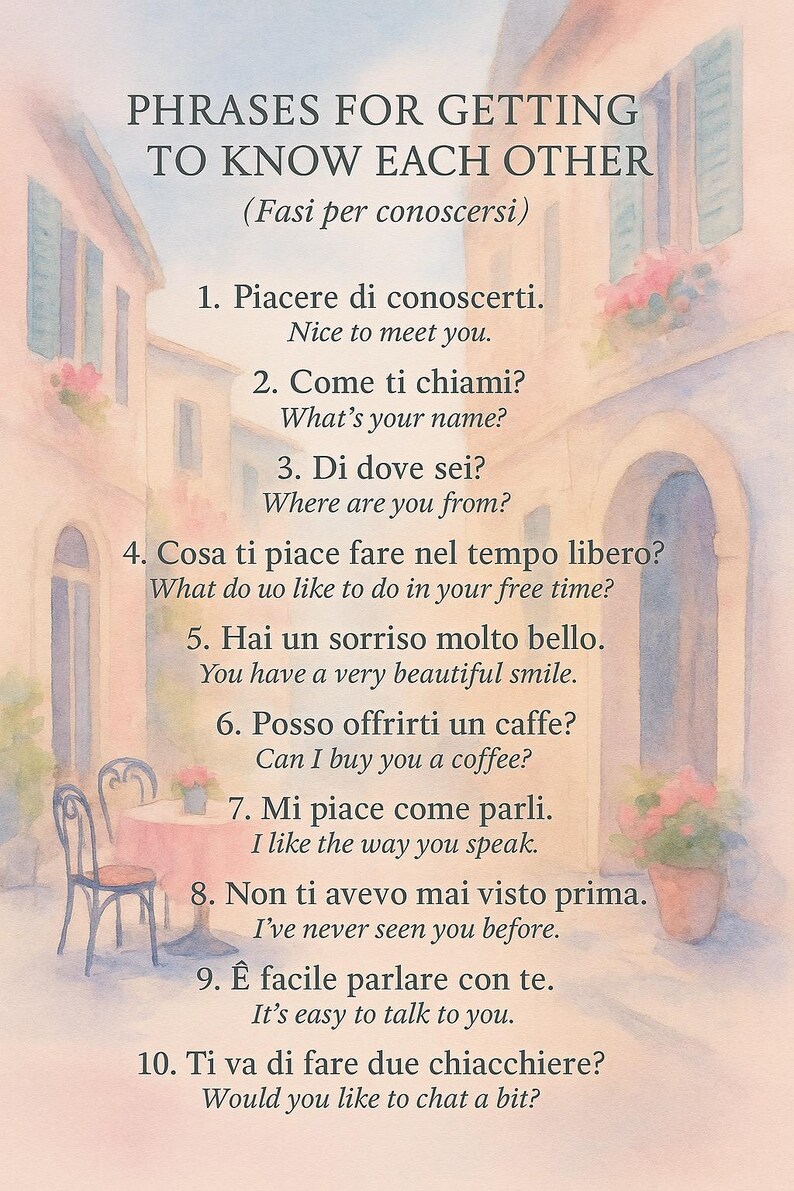 69 Italian Love Phrases PDF | Romantic Italian With English Translation ...