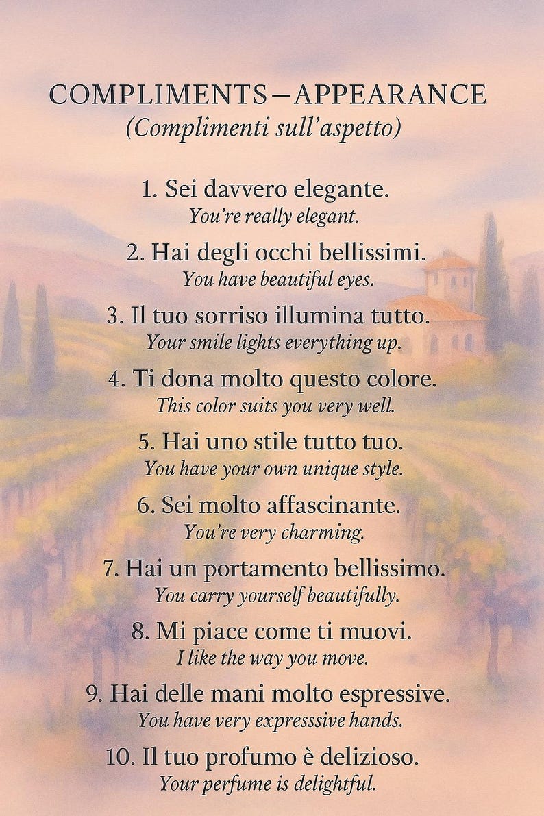 69 Italian Love Phrases PDF | Romantic Italian With English Translation ...