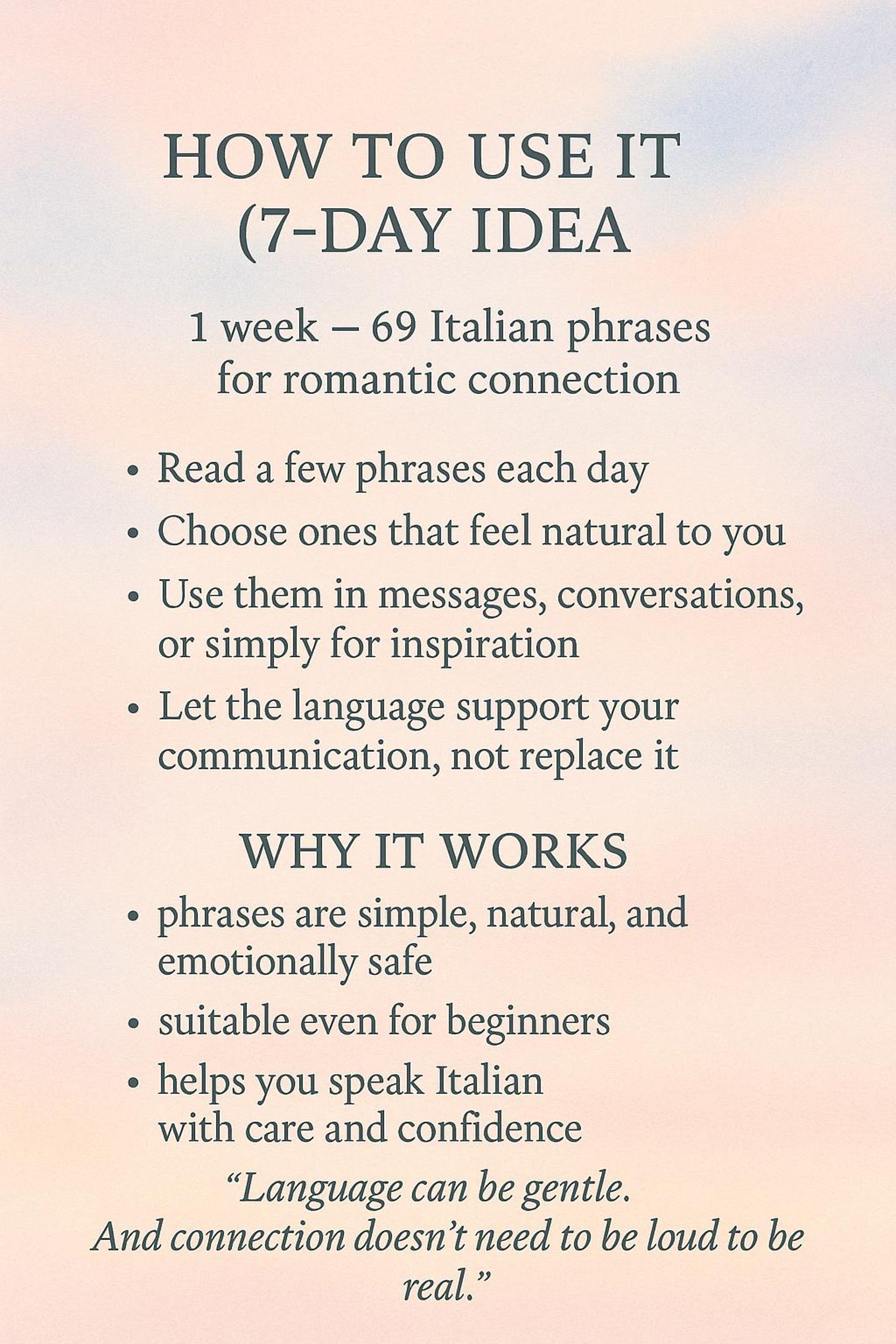 69 Italian Love Phrases PDF | Romantic Italian With English Translation ...