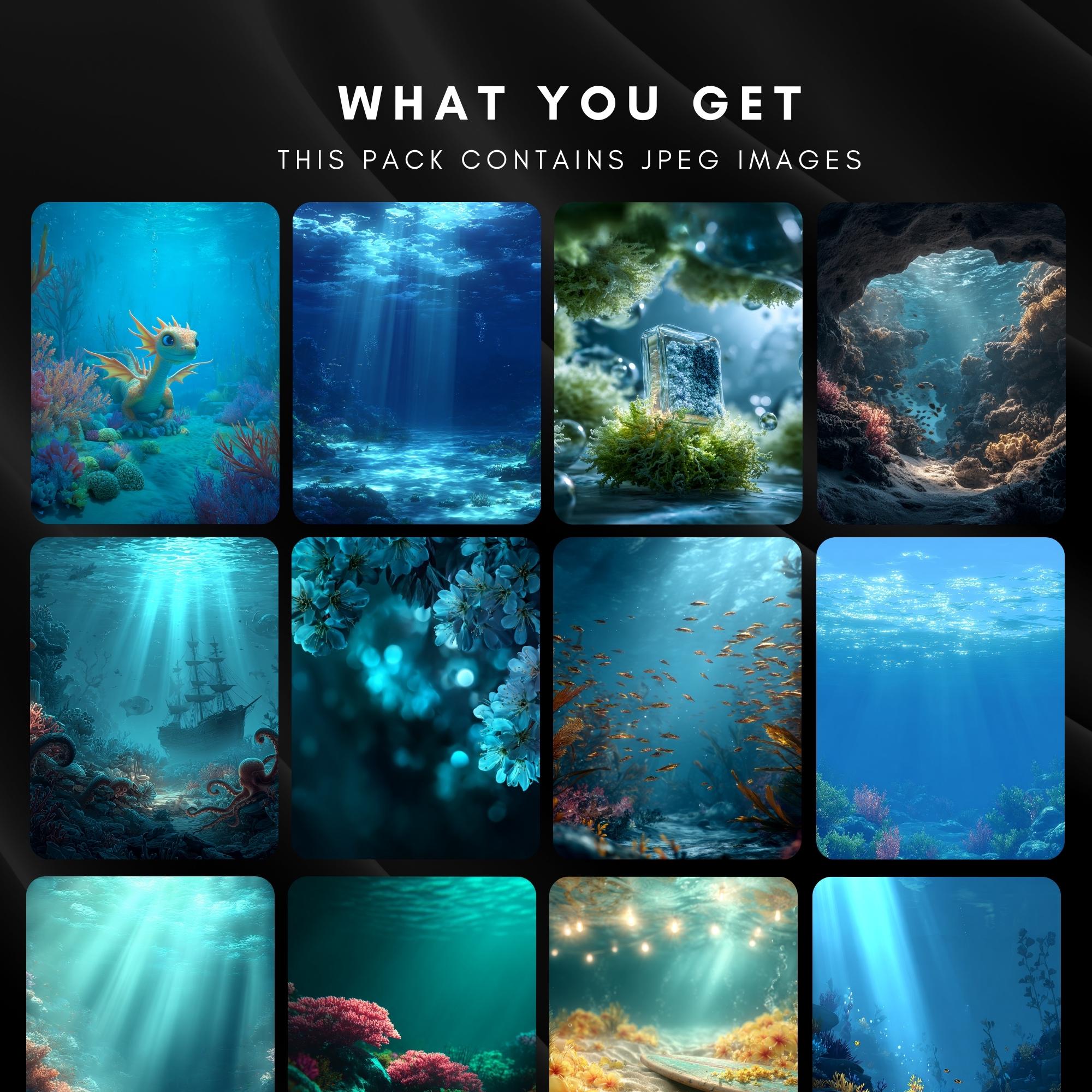 Ocean Digital Backdrops: Underwater Photography Editing (digital ...
