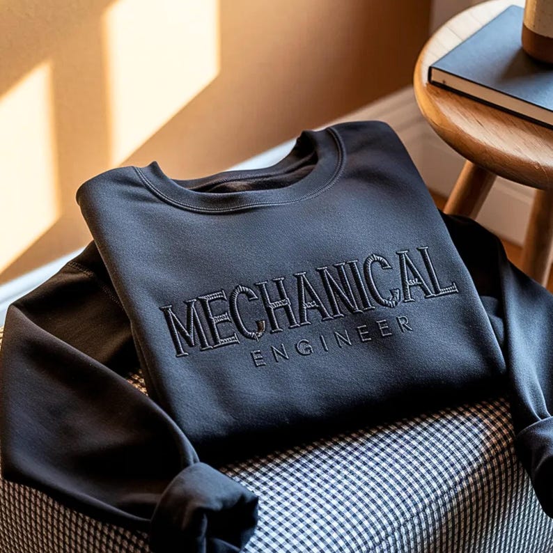 Embroidered Engineer Mechanical Sweatshirt Mechanism Engineering ...