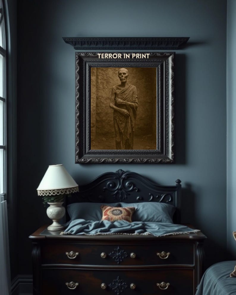 Spooky Mummy Gothic Wall Art: Egyptian Horror Printable Decor - Digital ...