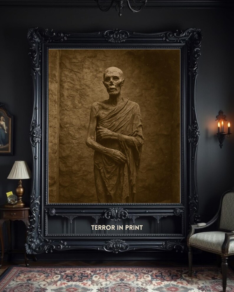 Spooky Mummy Gothic Wall Art: Egyptian Horror Printable Decor - Digital ...